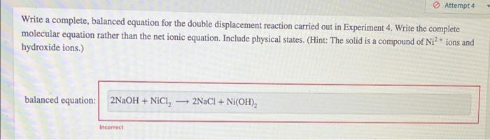 Write a balanced equation for the synthesis reaction | Chegg.com