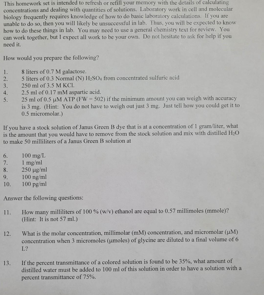 Solved This homework set is intended to refresh or refill | Chegg.com