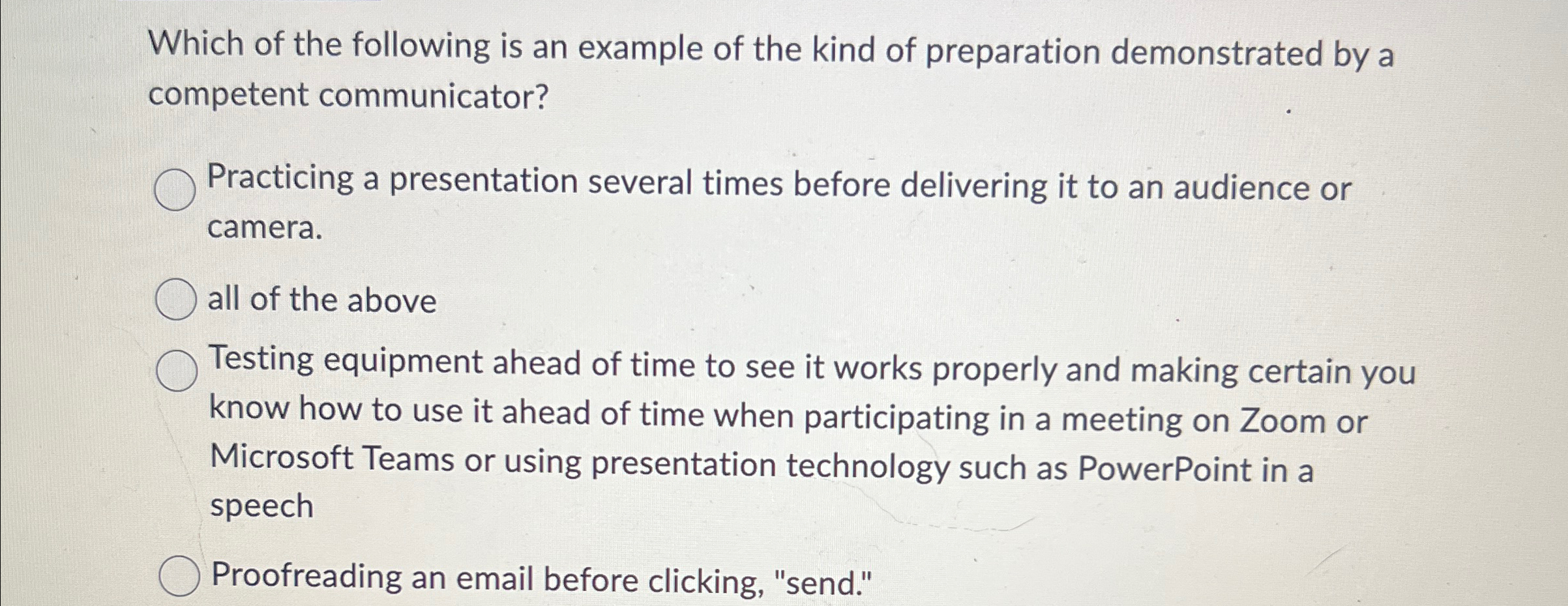 Solved Which of the following is an example of the kind of | Chegg.com