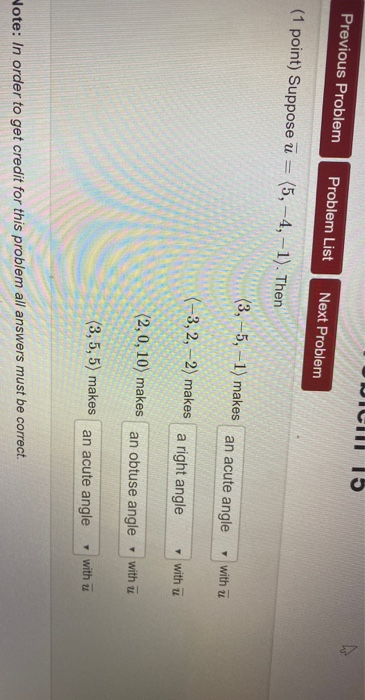 Solved Previous Problem Problem List Next Problem (1 point) | Chegg.com