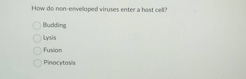Solved How do non-enveloped viruses enter a host | Chegg.com