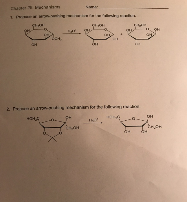 Solved Chapter 25: Mechanisms Name: 1. Propose an | Chegg.com Solved Chapter 25: Mechanisms Name: 1. Propose an | Chegg.com