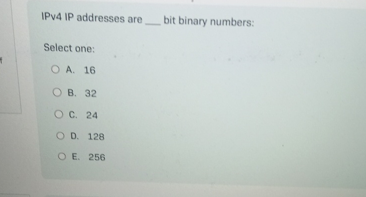 Solved IPv4 ﻿IP addresses are bit binary numbers:Select | Chegg.com