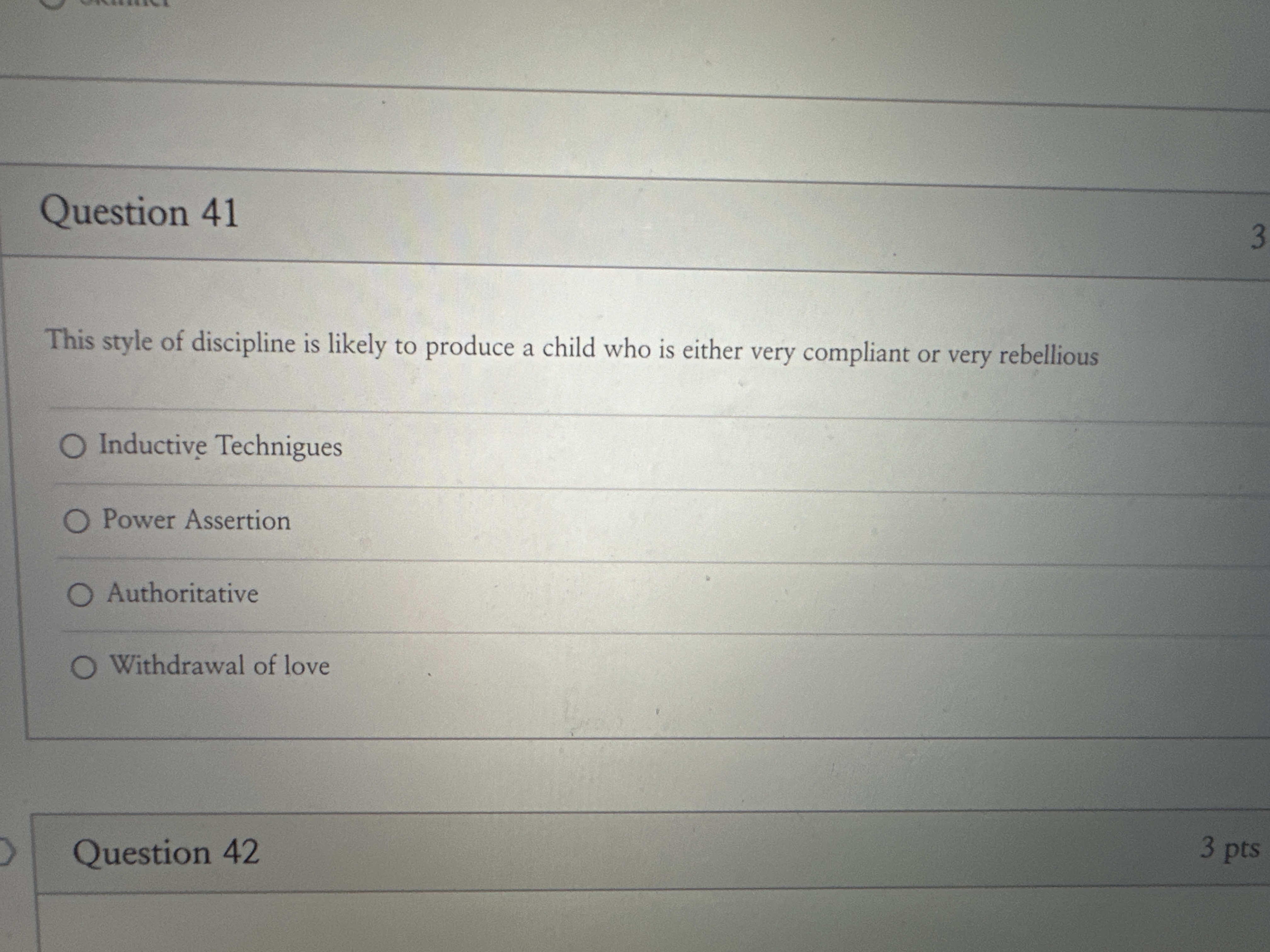 Solved Question 41This style of discipline is likely to | Chegg.com
