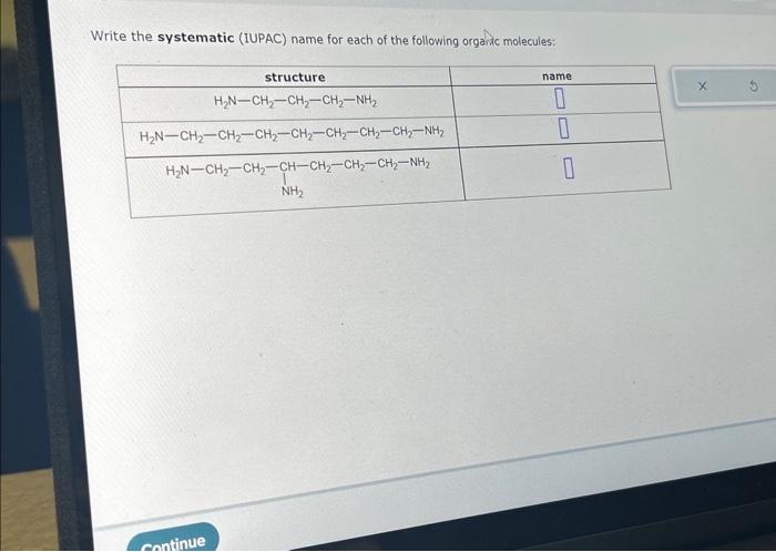 Solved Write the systematic (IUPAC) name for each of the | Chegg.com