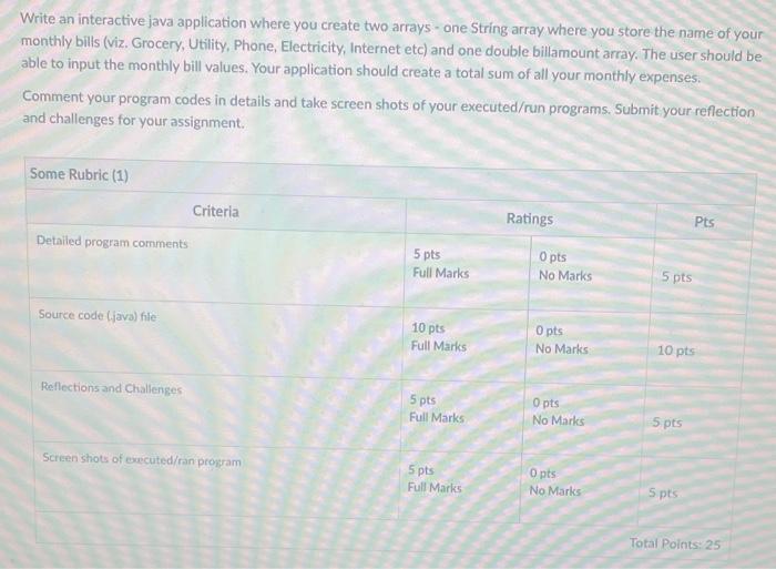 Solved Write an interactive java application where you | Chegg.com