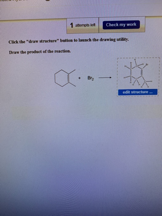 Solved 1 attempts left Check my work Click the "draw | Chegg.com