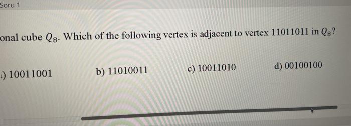 Solved Consider the 8-dimensional cube Qg. Which of the | Chegg.com
