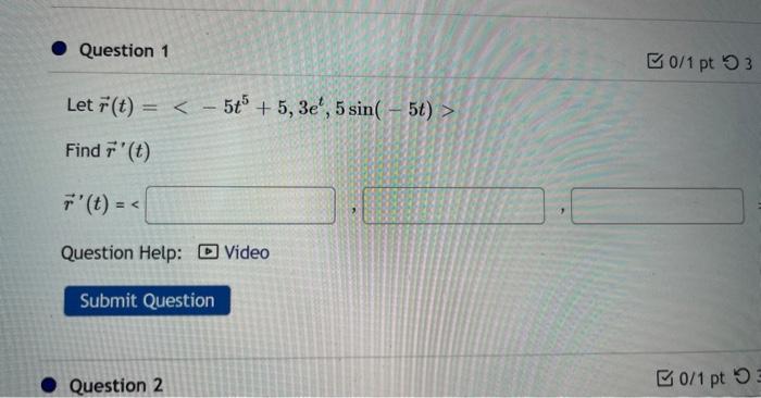 Solved Let r(t)= Find r′(t) r′(t)=