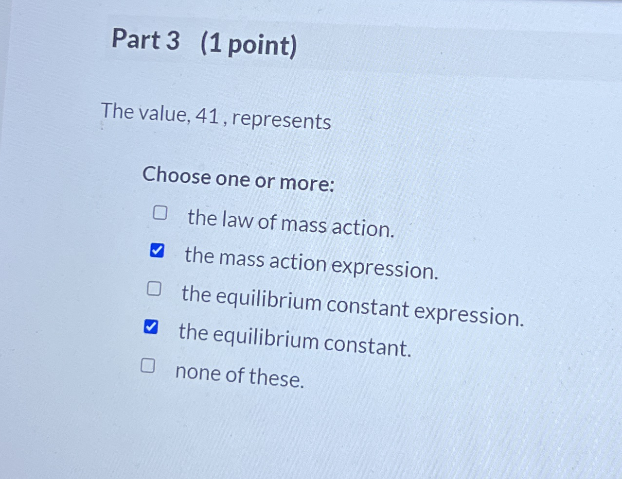 Solved Part 3 (1 ﻿point)The value, 41 , ﻿representsChoose | Chegg.com