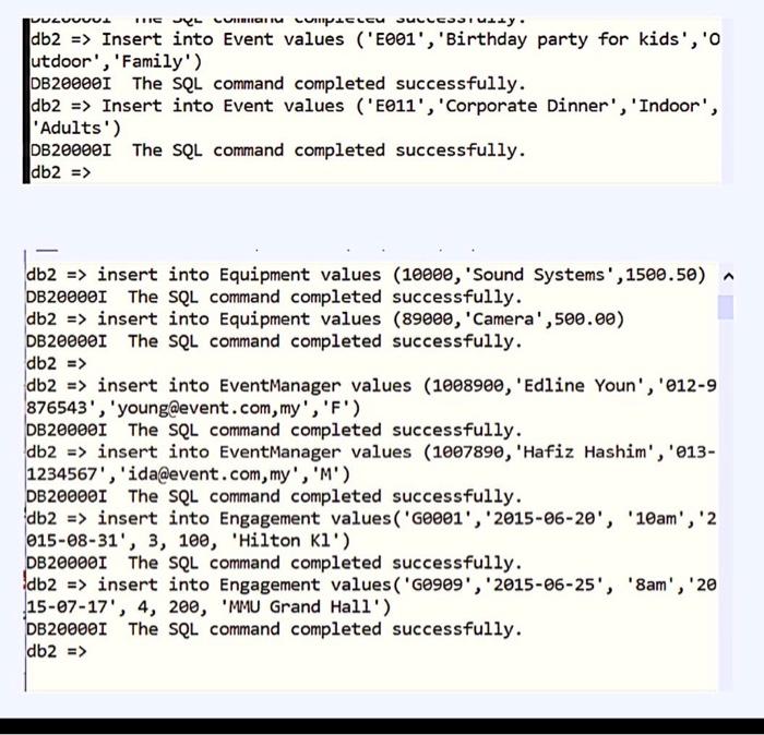 Lab 4 - Advanced SQL 2 (DML) Given the tables that | Chegg.com