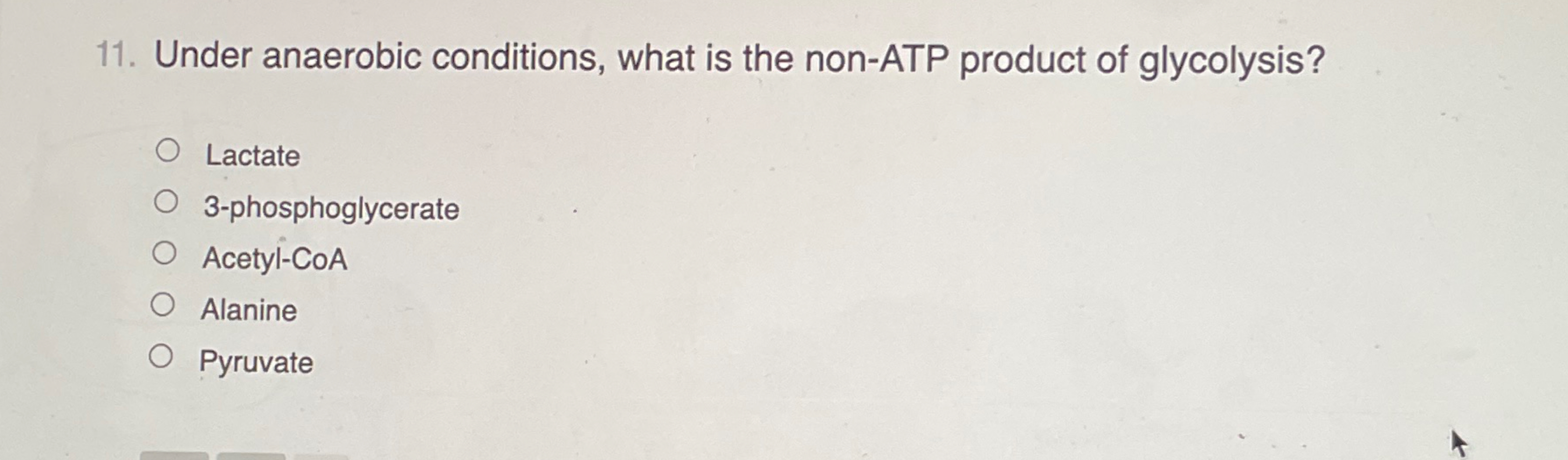 Solved Under anaerobic conditions, what is the non-ATP | Chegg.com