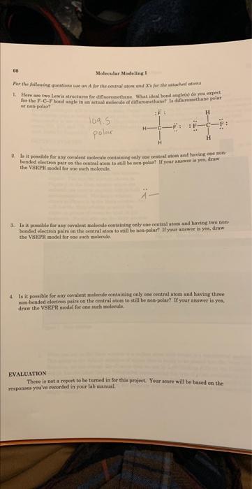 Solved 2. Is it possible for any covalent molecule | Chegg.com