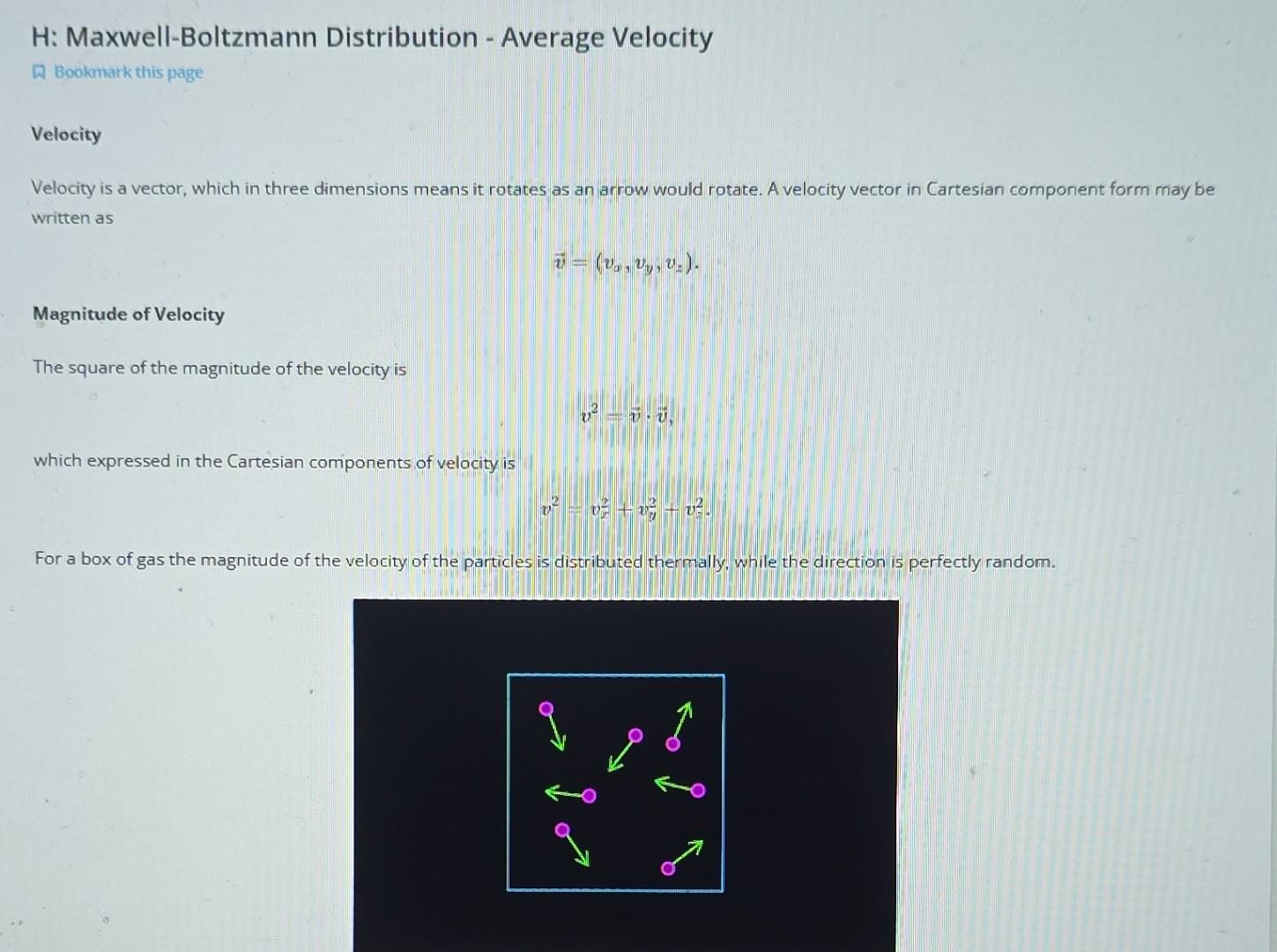 Solved H: Maxwell-Boltzmann Distribution - Average Velocity | Chegg.com
