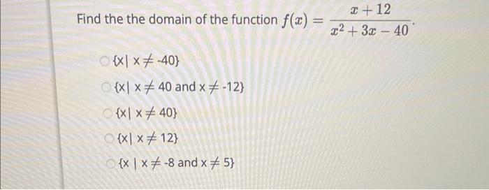 Solved Find the the domain of the function | Chegg.com