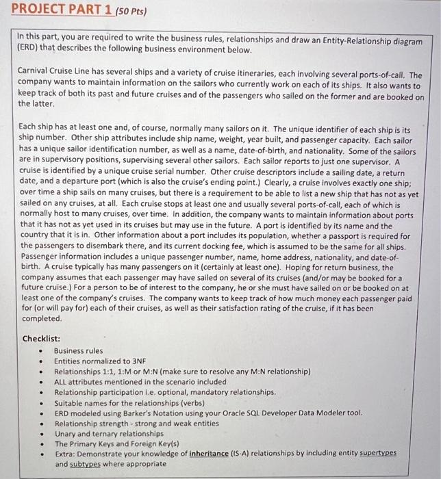 Solved PROJECT PART 1 (50 Pts) In this part, you are | Chegg.com