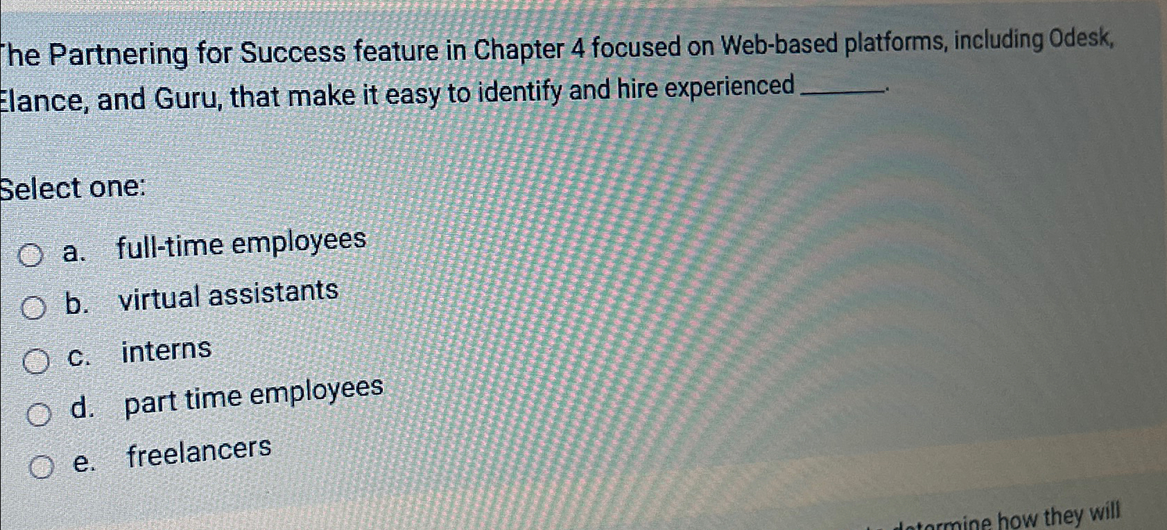 Solved he Partnering for Success feature in Chapter 4 | Chegg.com