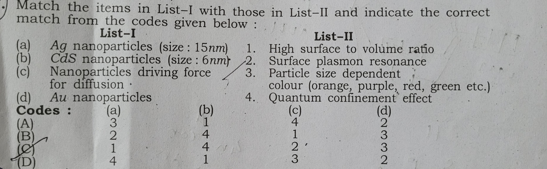 Solved Match the items in List-I with those in List-II and | Chegg.com