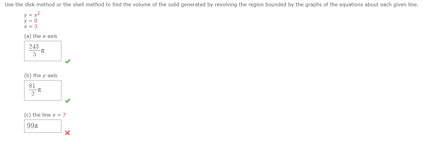 Solved Use the disk method or the shell method to find the | Chegg.com