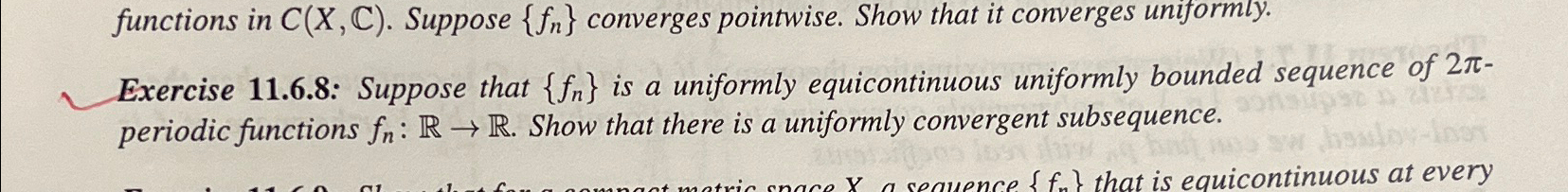 Solved functions in C(x,C). ﻿Suppose {fn} ﻿converges | Chegg.com