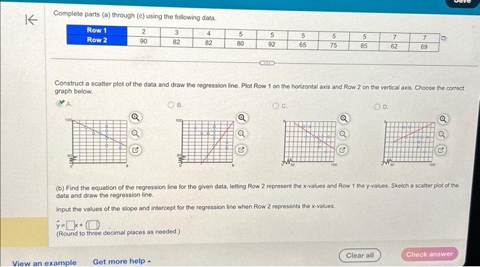 Complete parts (a) through (c) using the following | Chegg.com