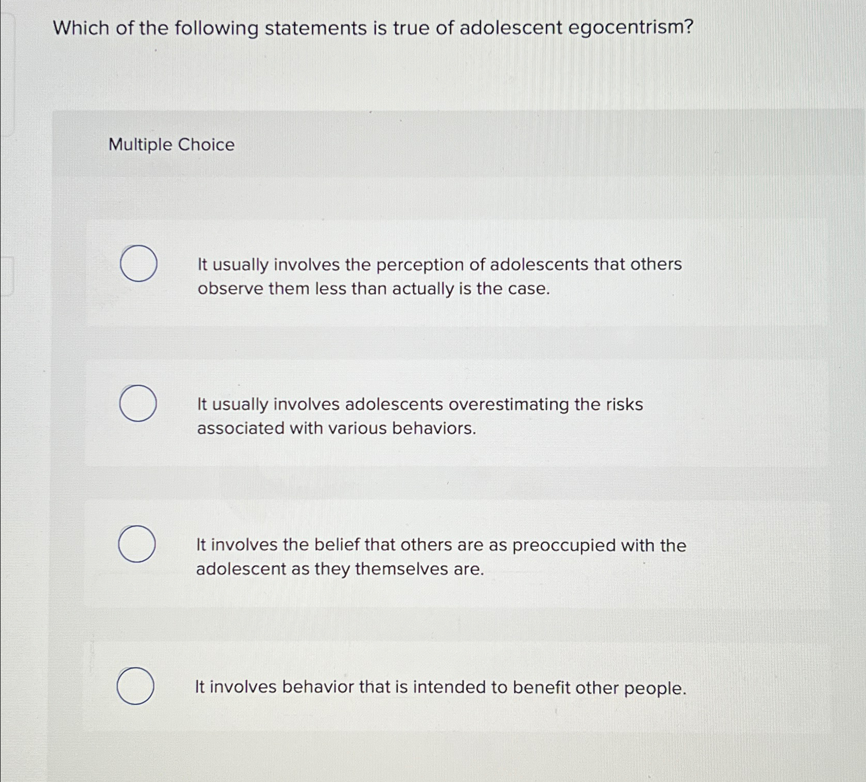 Solved Which of the following statements is true of | Chegg.com