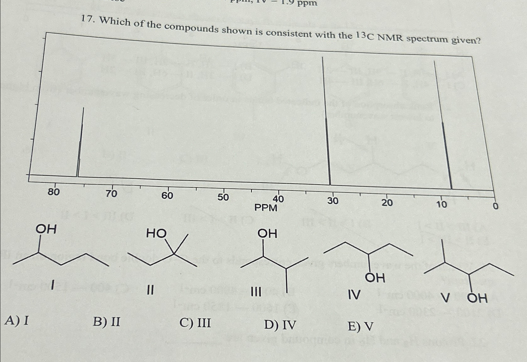 Solved Which of the compounds shown is consistent with the | Chegg.com