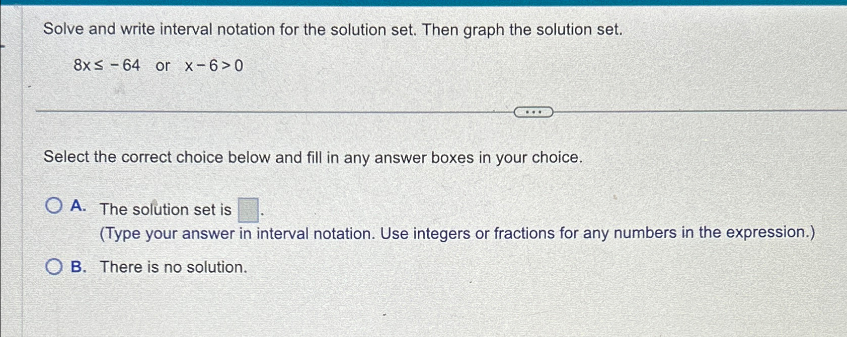 Solved Solve and write interval notation for the solution | Chegg.com