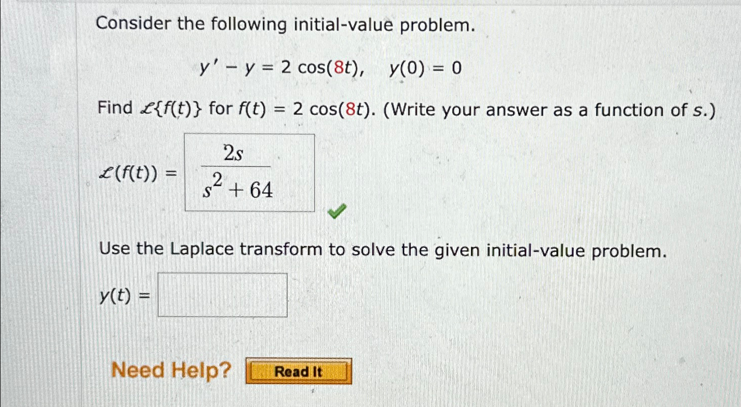 Solved Consider the following initial-value | Chegg.com