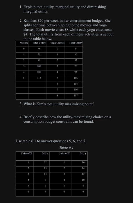 Solved Units of X 1 2 3 4 5 6 MU X 22 15 13 7 6 4 Table 6.1 | Chegg.com