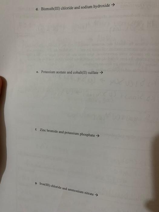 Solved 2. Using the three criteria for double displacement | Chegg.com