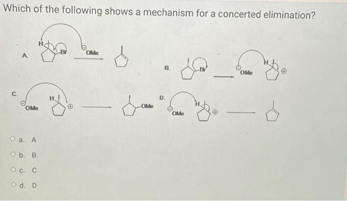 Solved Which of the following shows a mechanism for a | Chegg.com