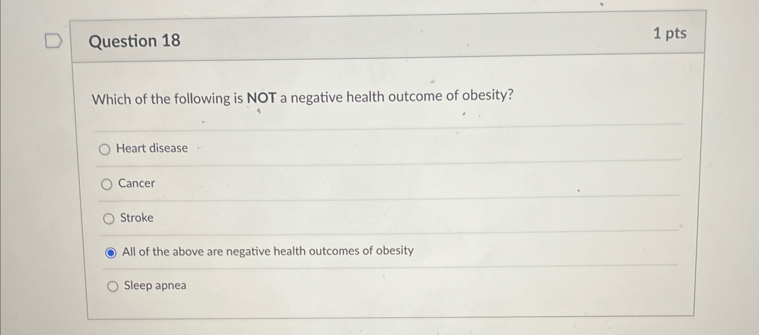 Solved Question 181ptsWhich of the following is NOT a | Chegg.com