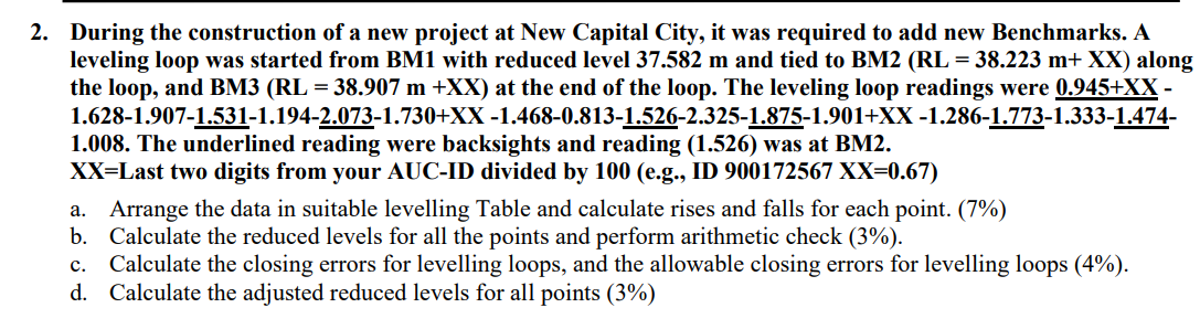 Solved During the construction of a new project at New | Chegg.com