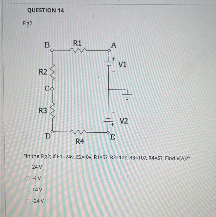 Solved QUESTION 14 Fig2: "In the Fig2; if | Chegg.com