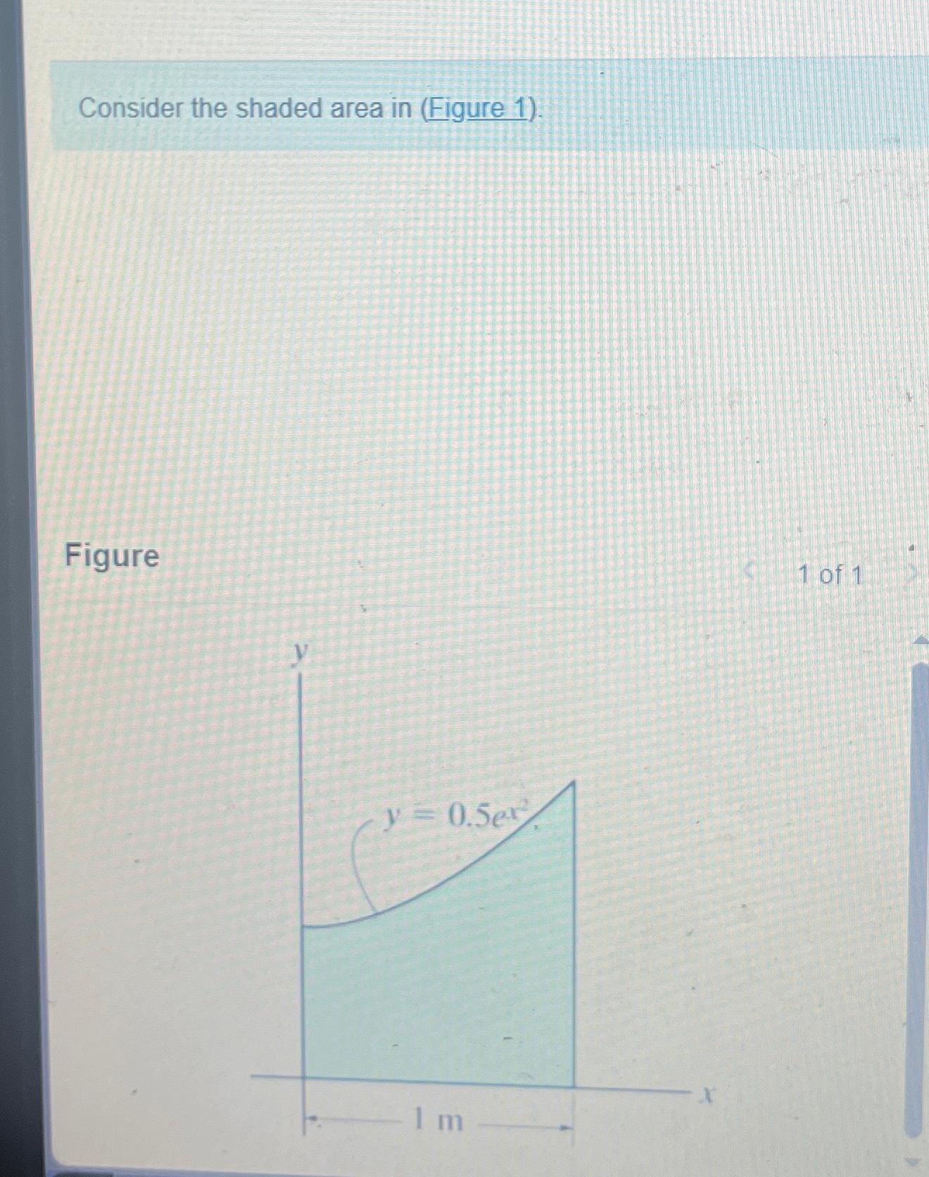 Consider the shaded area in (Figure 1).Figure1 ﻿of 1 | Chegg.com