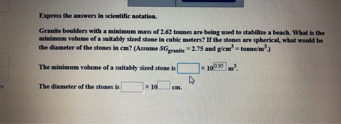 Solved redo this answers. Example: The minimum volume of a | Chegg.com