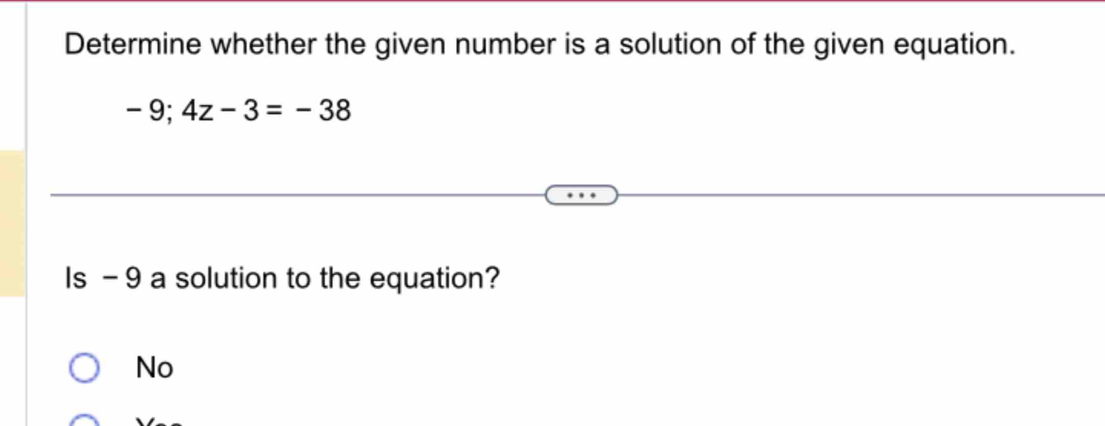 Solved Determine whether the given number is a solution of | Chegg.com