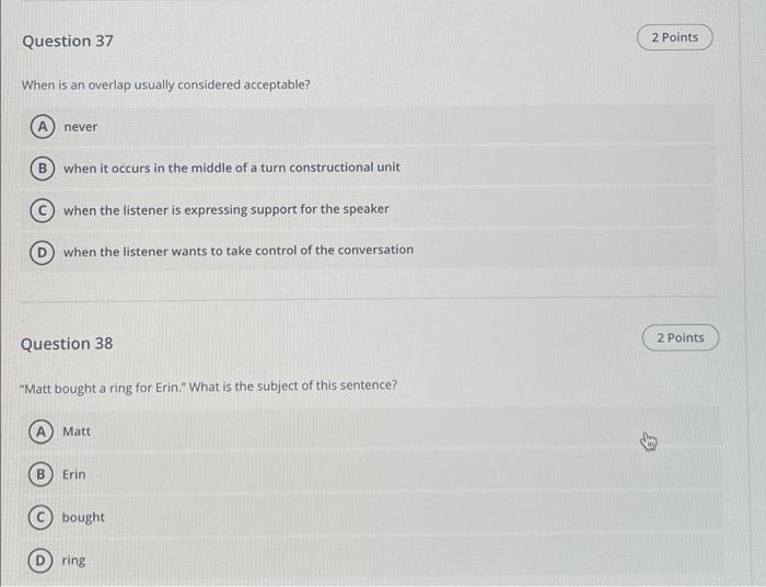 Solved When is an overlap usually considered acceptable? | Chegg.com