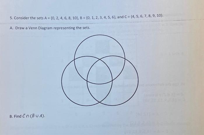 Solved 5. Consider the sets | Chegg.com