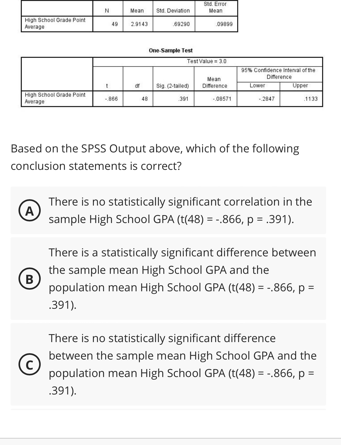 Solved \table[[,N,Mean,Std. ﻿Deviation,\table[[Std. | Chegg.com