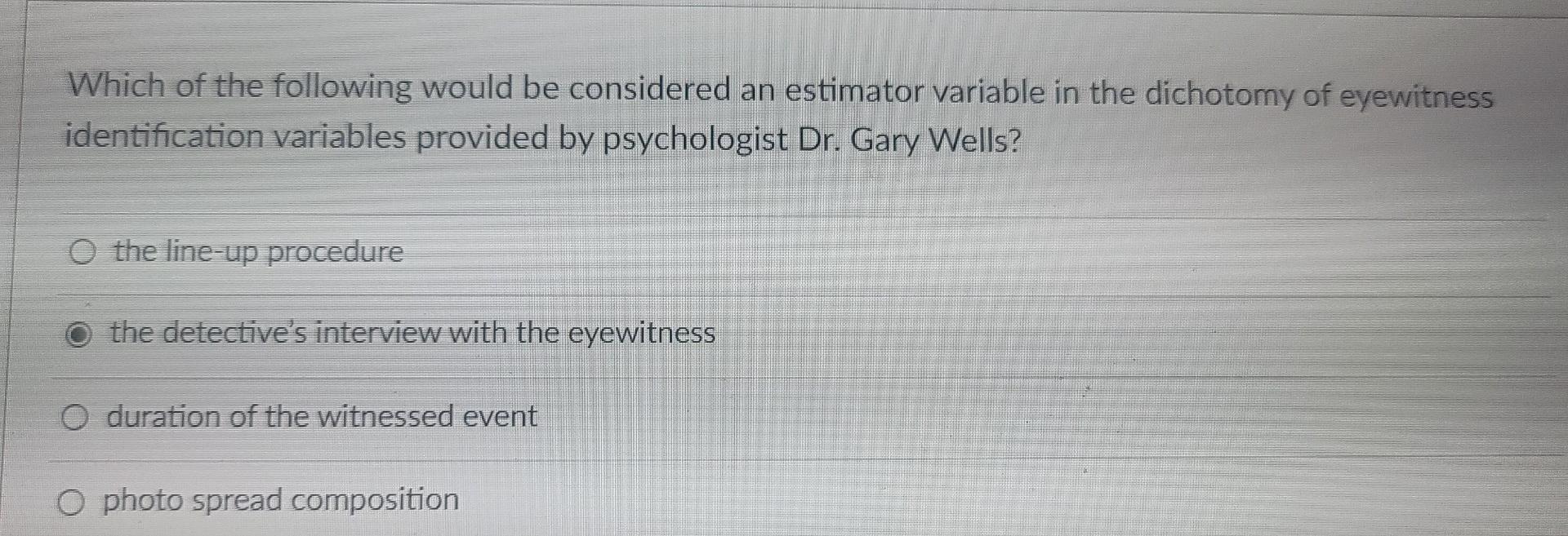 Solved Which of the following would be considered an | Chegg.com