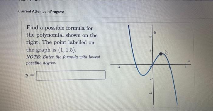 Solved Current Attempt in Progress Find a possible formula | Chegg.com