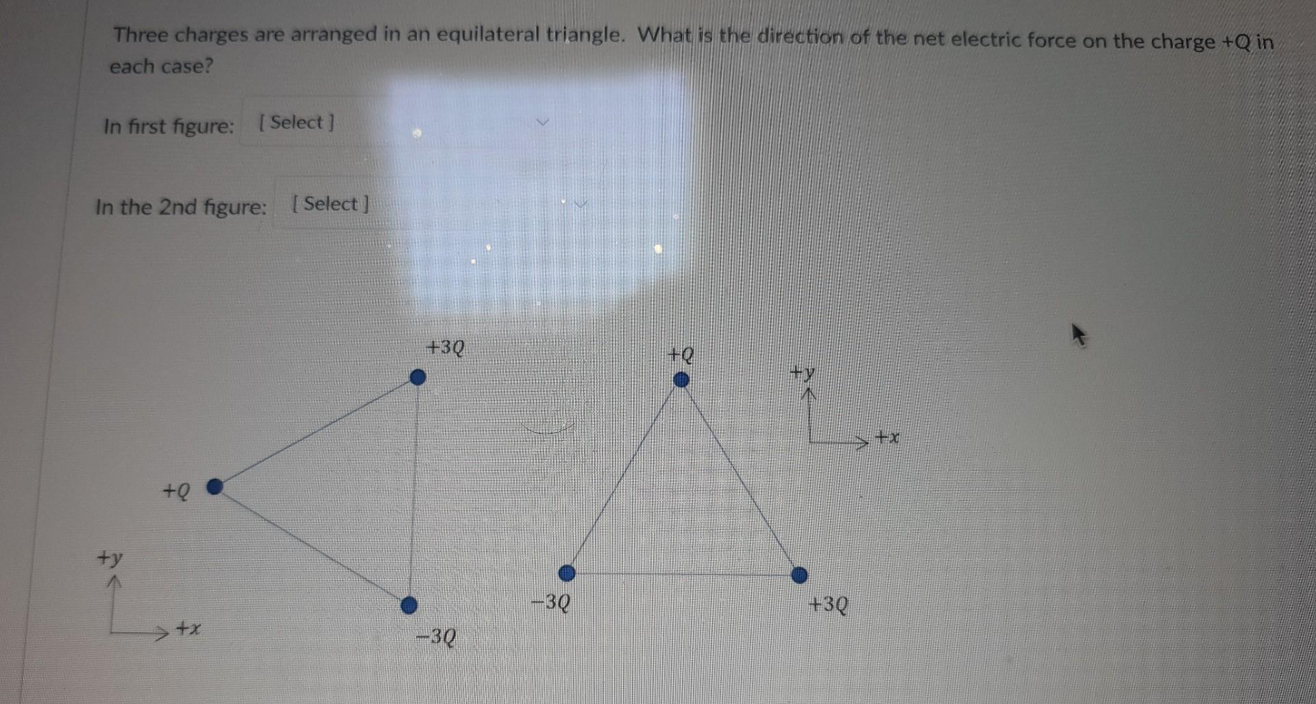 Solved Three charges are arranged in an equilateral | Chegg.com