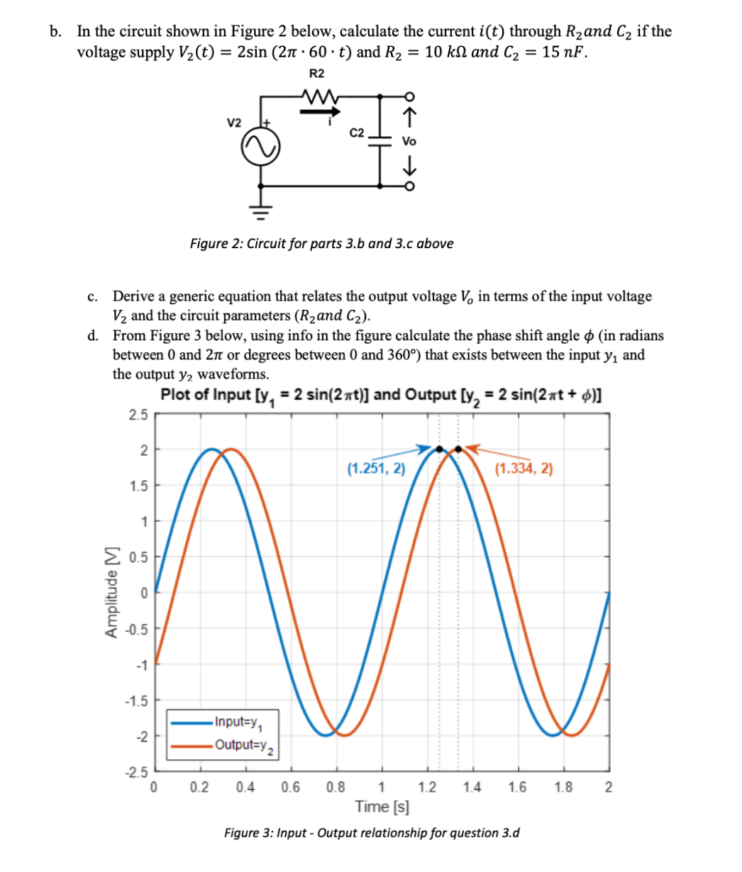 Solved b. ﻿In the circuit shown in Figure 2 ﻿below, | Chegg.com