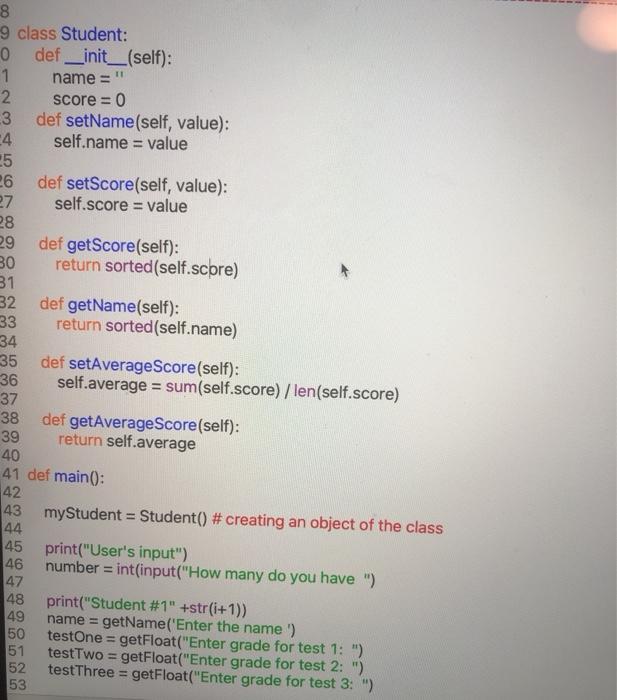 Solved Input Data For each student, the following data will | Chegg.com