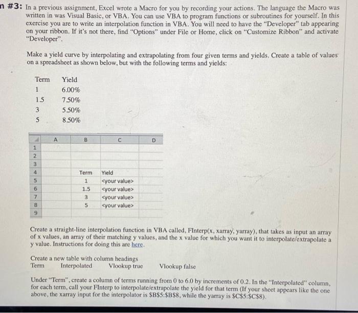 In a previous assignment, Excel wrote a Macro for you | Chegg.com
