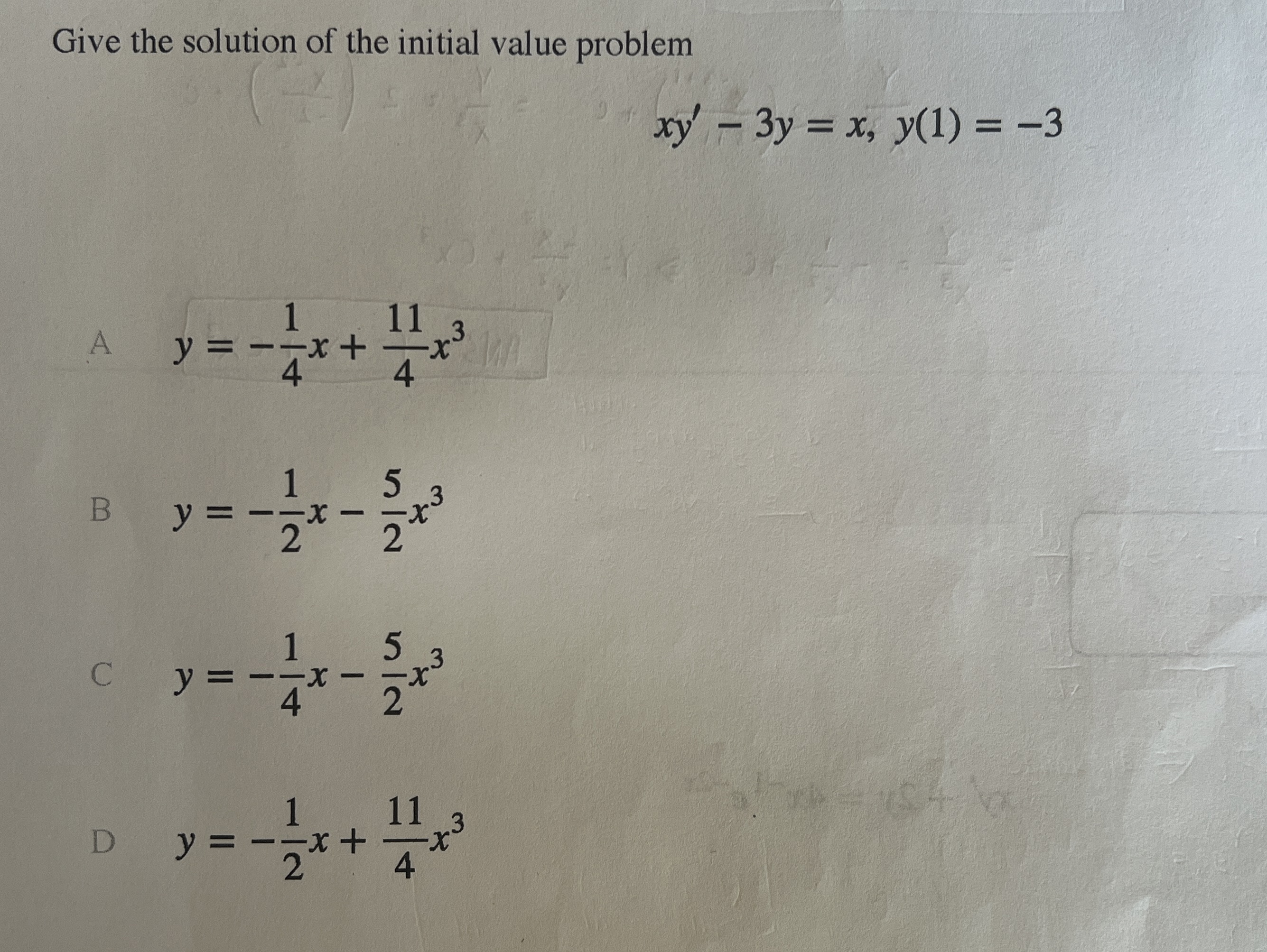 Solved Give the solution of the initial value | Chegg.com