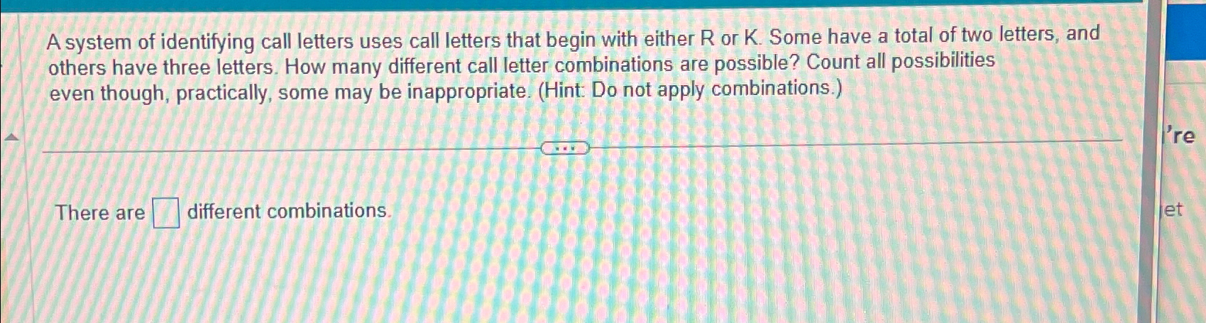 Solved A system of identifying call letters uses call | Chegg.com