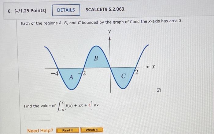 Solved Each of the regions A,B, and C bounded by the graph | Chegg.com